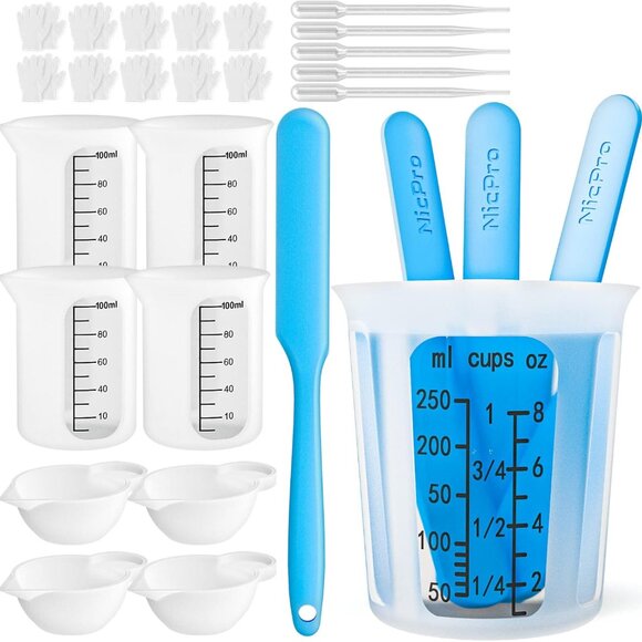 Other | Silicone Resin Measuring Cups Tool Kit 25 100 Ml Measure Cups ...